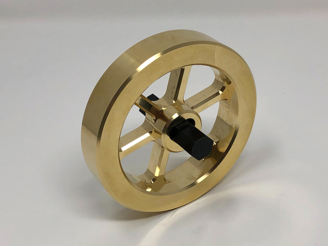Flywheel, Brass, 4-inch – Swerve Drive Specialties
